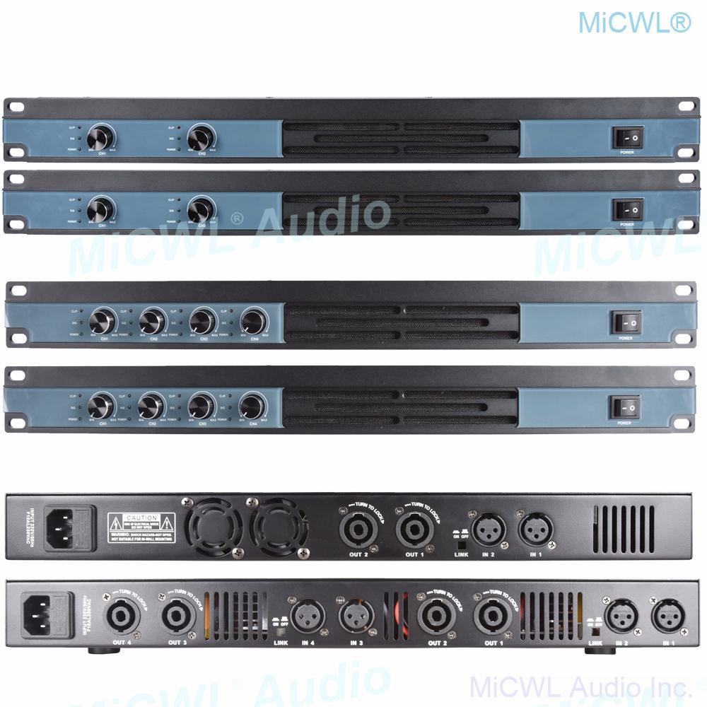 MiCWL 4 Channel Digital Power Amplifier 5200W Karaoke Stage Studio ...